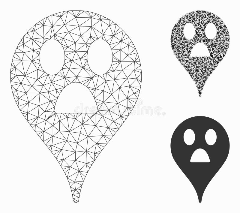 Wonder Smiley Map Marker Vector Mesh 2D Model and Triangle Mosaic Icon ... Wonder Smiley Map Marker Vector Mesh 2D Model and Triangle Mosaic Icon ...