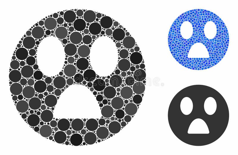 Wonder Smiley Mosaic Icon of Round Dots Stock Illustration ...