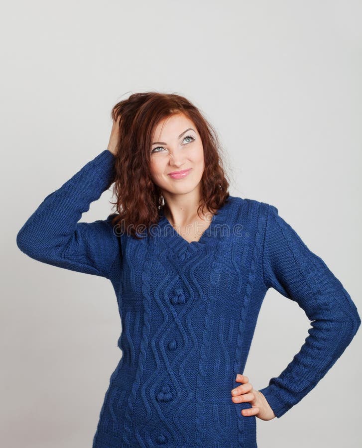 She wondered stock photo. Image of emotions, knitted - 23125304