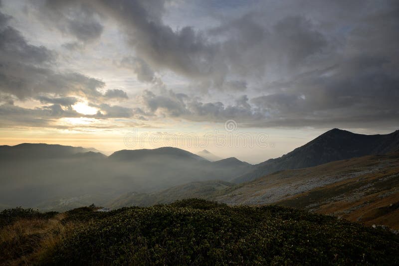 Wonderful alpine sunrise stock image. Image of landscape - 30910889