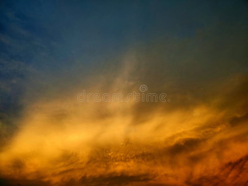 Wonderful Ambient Evening Sky View with Clouds. Stock Image - Image of ...