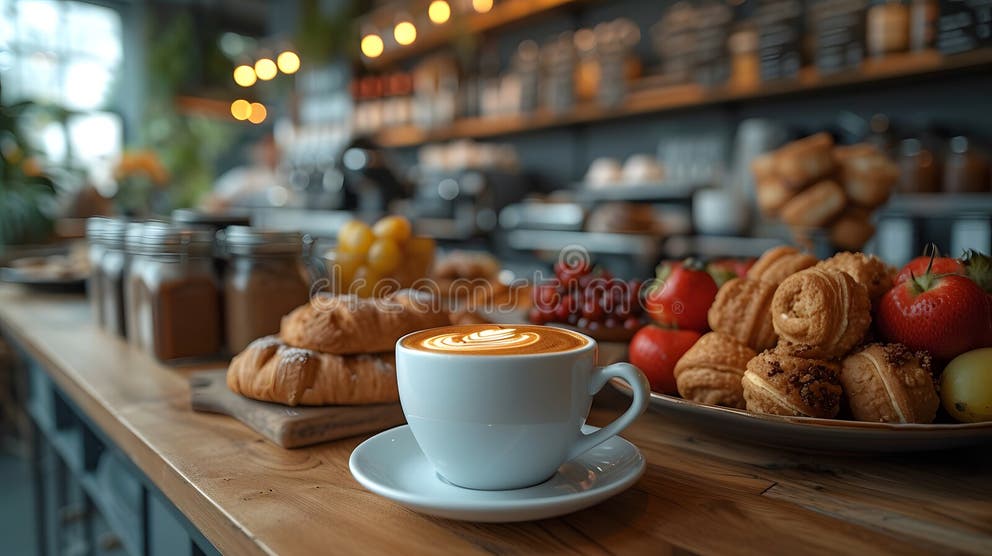 Breakfast Selection at a Buffet Stock Illustration - Illustration of ...