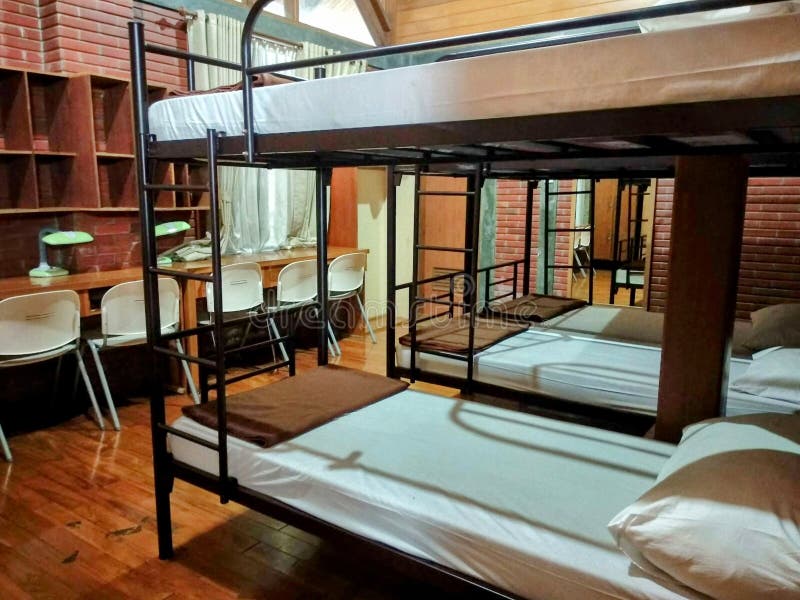 Wonderful Bunk Bed for Dormitory Stock Photo - Image of floor ...