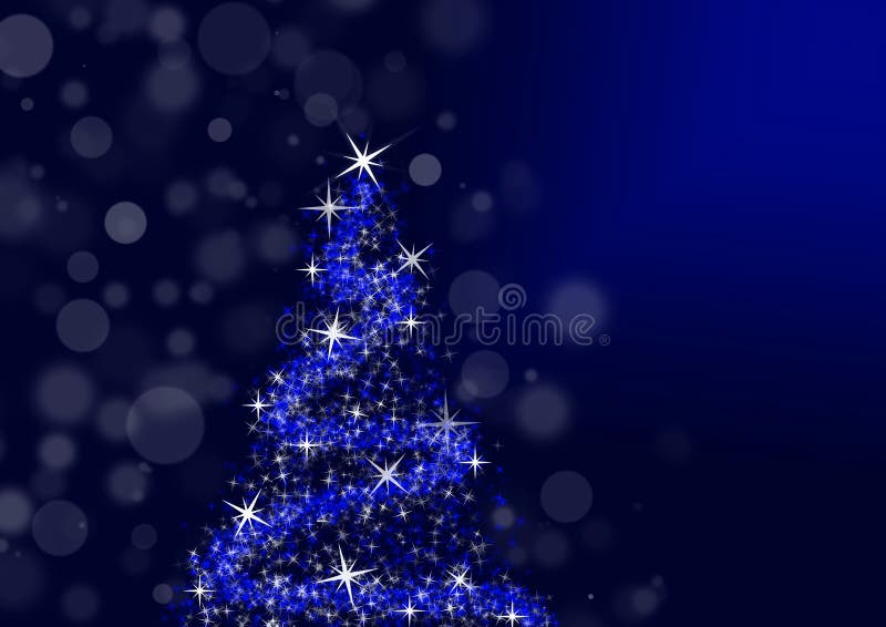 Christmas night - blue stock vector. Illustration of abstract - 7350399