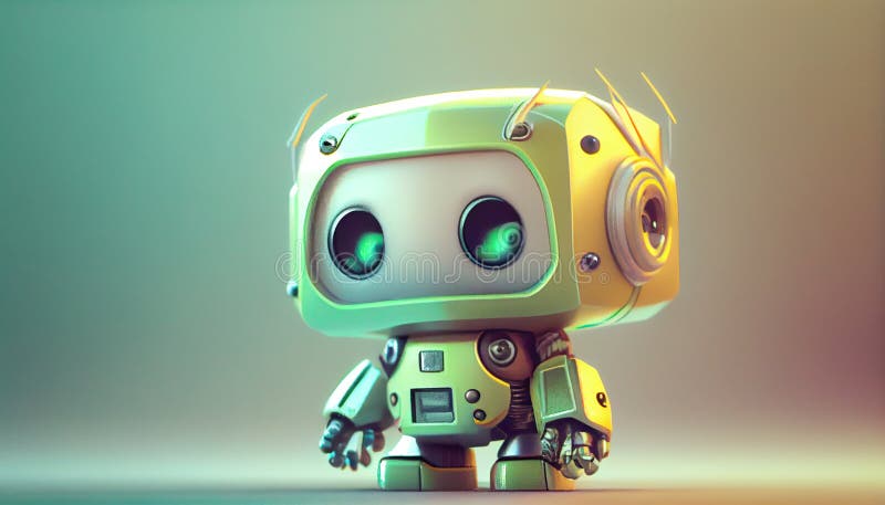 Cute Robotics Image Created Stock Illustrations – 272 Cute Robotics ...