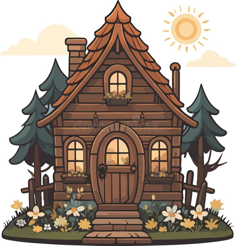 Wonderful and Cuteness Elf House Vector Art Stock Vector - Illustration ...