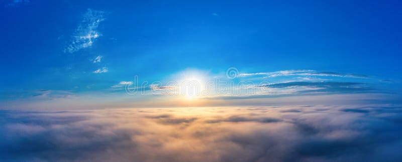 A Wonderful Dawn Above the Clouds. Natural Background Stock Photo ...