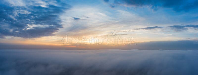 A Wonderful Dawn Above the Clouds. Natural Background Stock Image ...