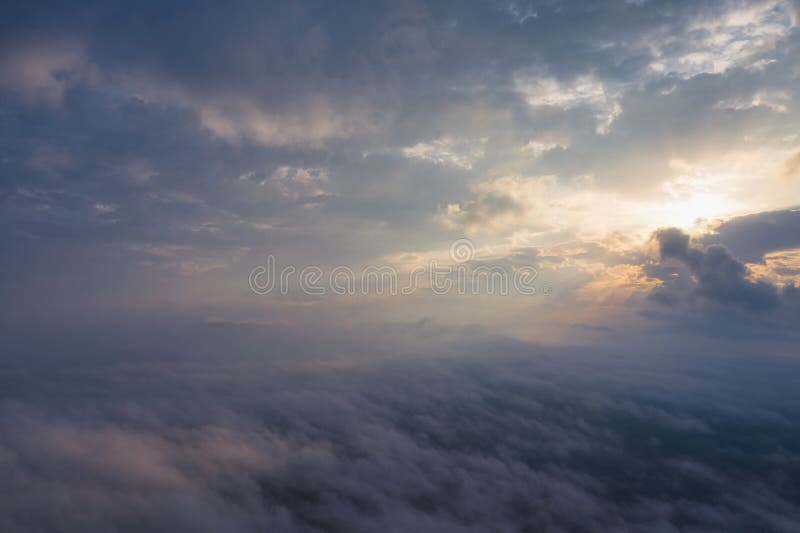 A Wonderful Dawn Above the Clouds. Natural Background Stock Image ...