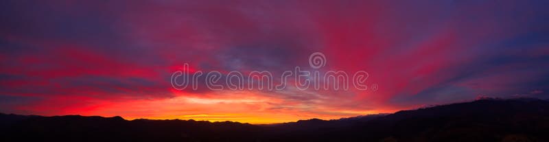 A Wonderful Dawn Above the Clouds. Natural Background Stock Photo ...