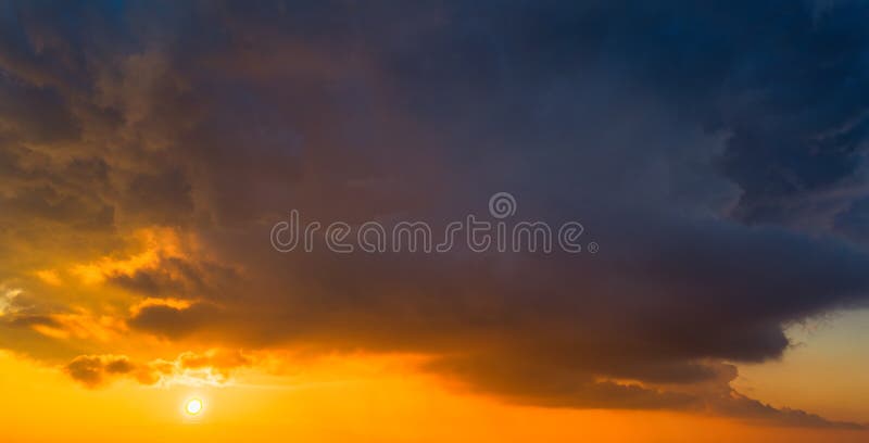 A Wonderful Dawn Above the Clouds. Natural Background Stock Photo ...