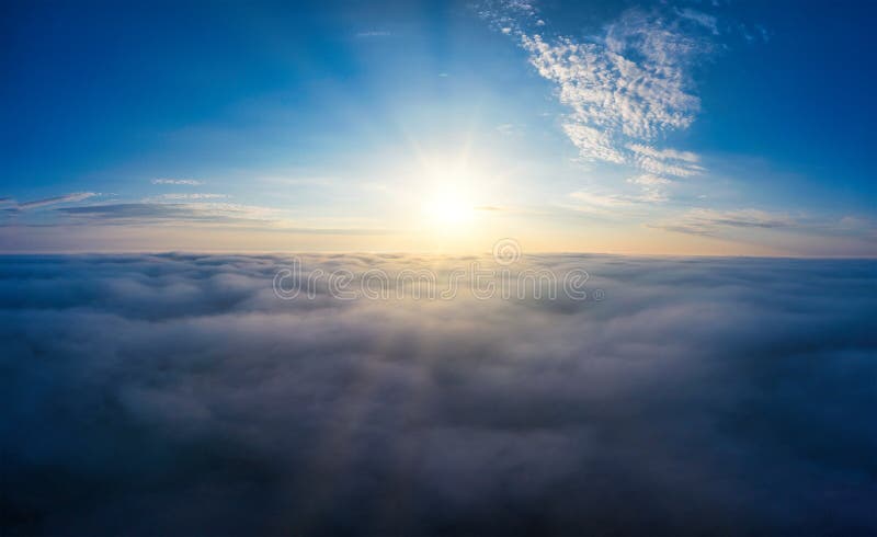 A Wonderful Dawn Above the Clouds. Natural Background Stock Photo ...