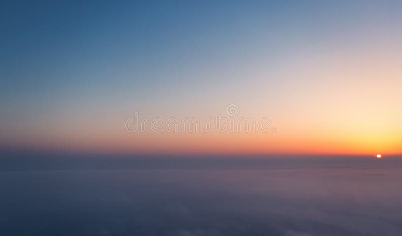 A Wonderful Dawn Above the Clouds. Natural Background Stock Image ...