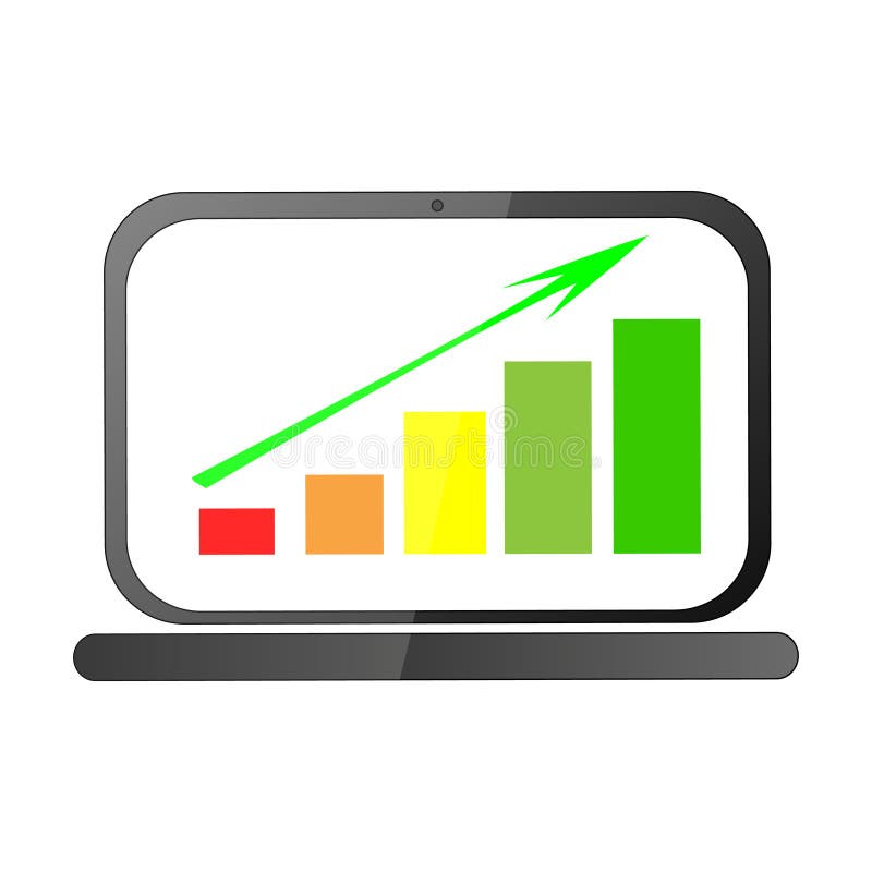 Open Laptop Graph Screen Stock Illustrations – 341 Open Laptop Graph ...