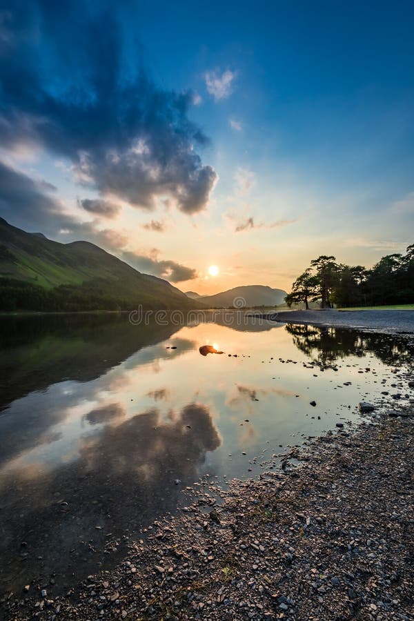 Dusk lake stock photo. Image of summer, plymouth, artificial - 71354