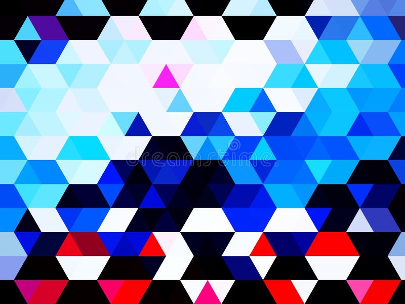 A Wonderful Glorious Digital Pattern of Triangles Stock Illustration ...