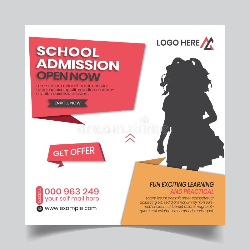 Wonderful Innovative Kids Learning Social Media Post Templates Stock ...