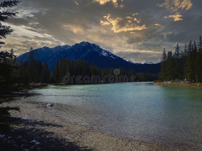 Wonderful Lake in Front of the Mountains at Summer Stock Photo - Image ...