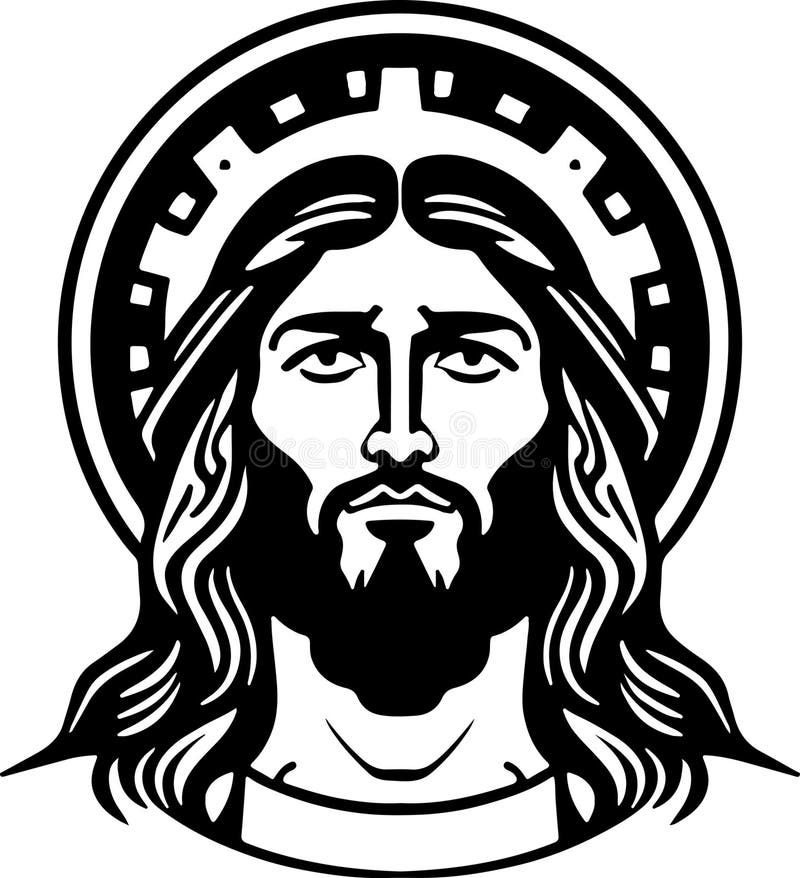 Wonderful Lovely Holy Christ Emblem Vector Art Stock Vector ...