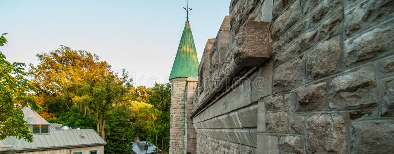 Wonderful Medieval Architecture of Quebec City, Canada Stock Image ...