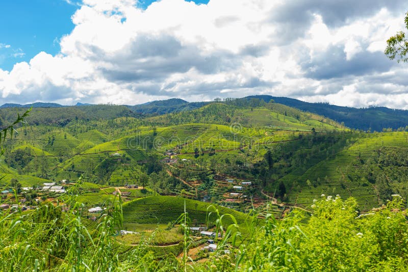 Wonderful Natural Landscape. Green Hilly Valley Stock Photo - Image of ...