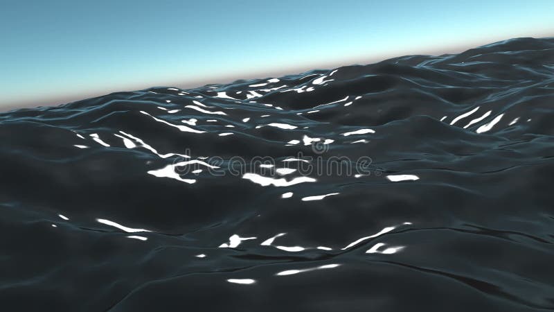 Wonderful Ocean Waves Animation, 4096x2304 Loop 4K Stock Footage ...