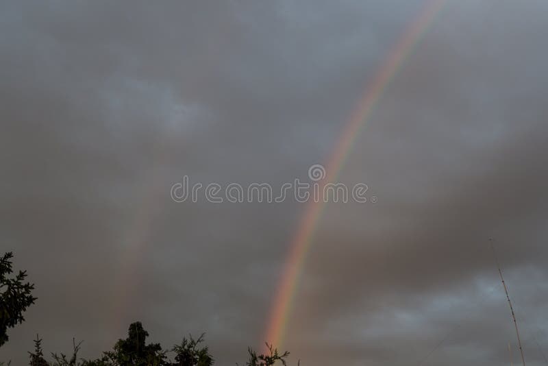 Wonderful Rainbow after the Rain at Summer Stock Image - Image of ...