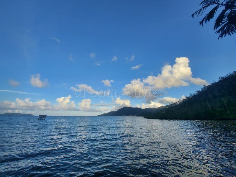 Wonderful Sky Making a Shadow To the Sea Stock Image - Image of wave ...