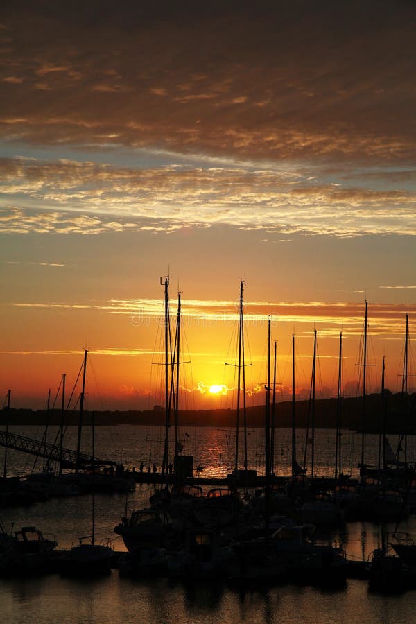 Wonderful Sunset on the Harbour Stock Image - Image of water, tourism ...