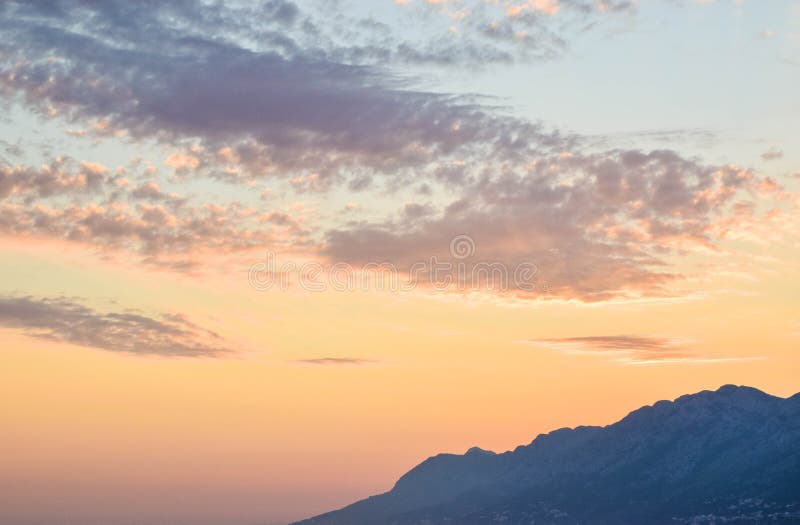 Wonderful sunset stock photo. Image of color, dalmatia - 145653918