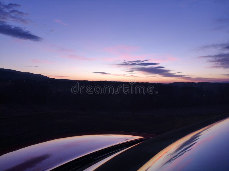 Wonderful Sunset, Sun, Sunlight, Car, Driving, Road, Break Stock Image ...