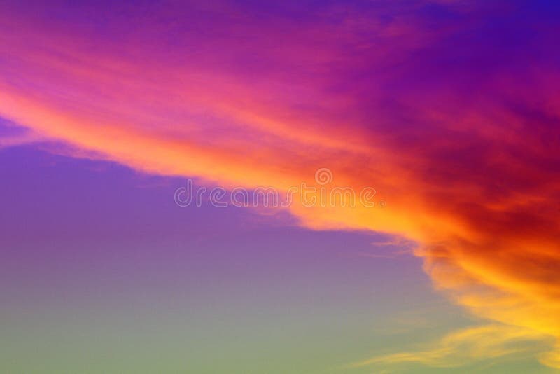 Marvellous Vivid Sun Colored Clouds on the Sky for Using in Design As ...