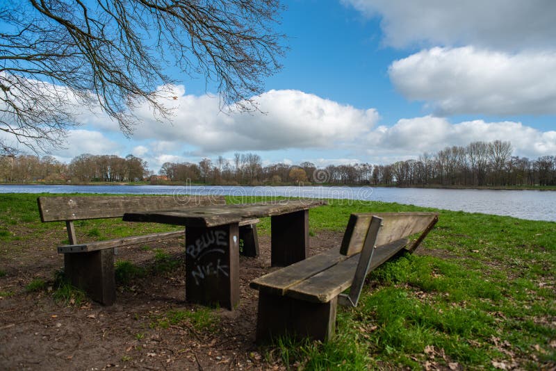 Wonderful View with this Bank in the Open Nature Stock Image - Image of ...