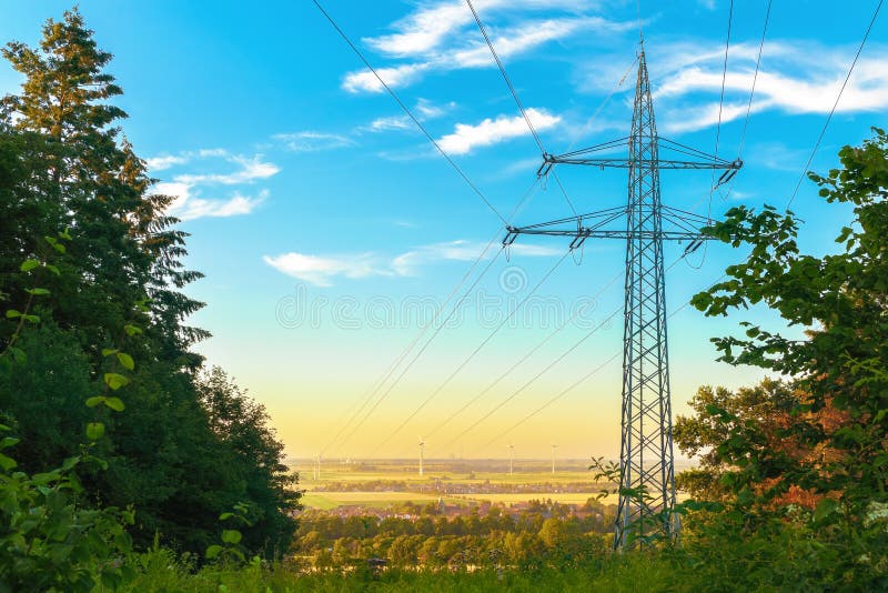 Wonderful View High Up from the Mountain between the Trees of Many ...