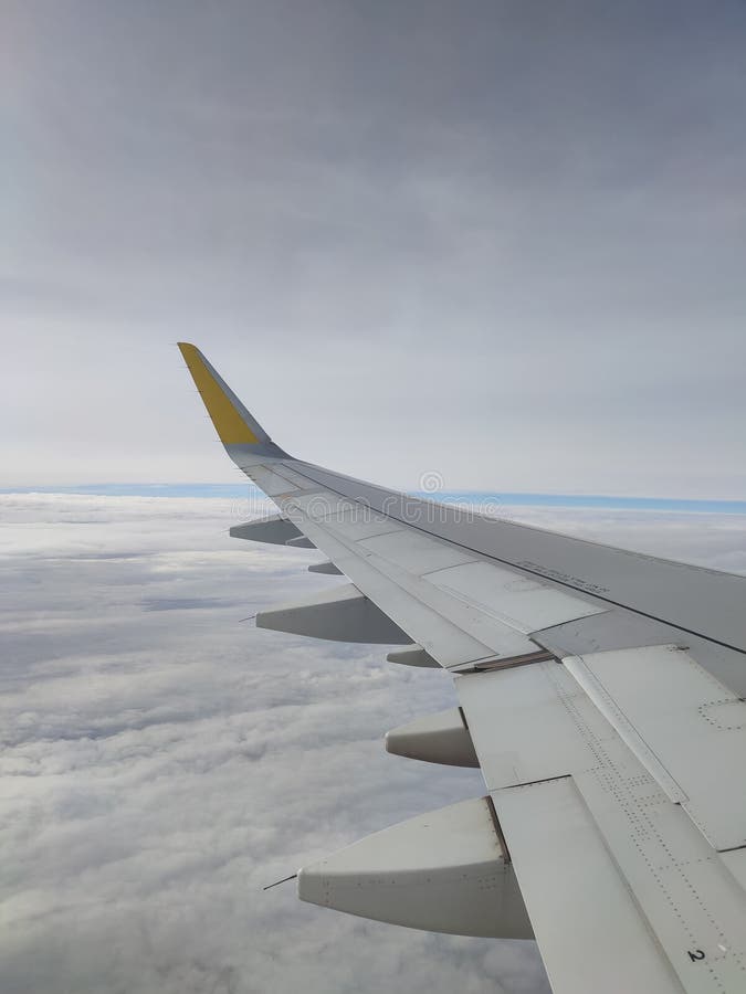 Wonderful View from a Plane Above Clouds Stock Image - Image of ...