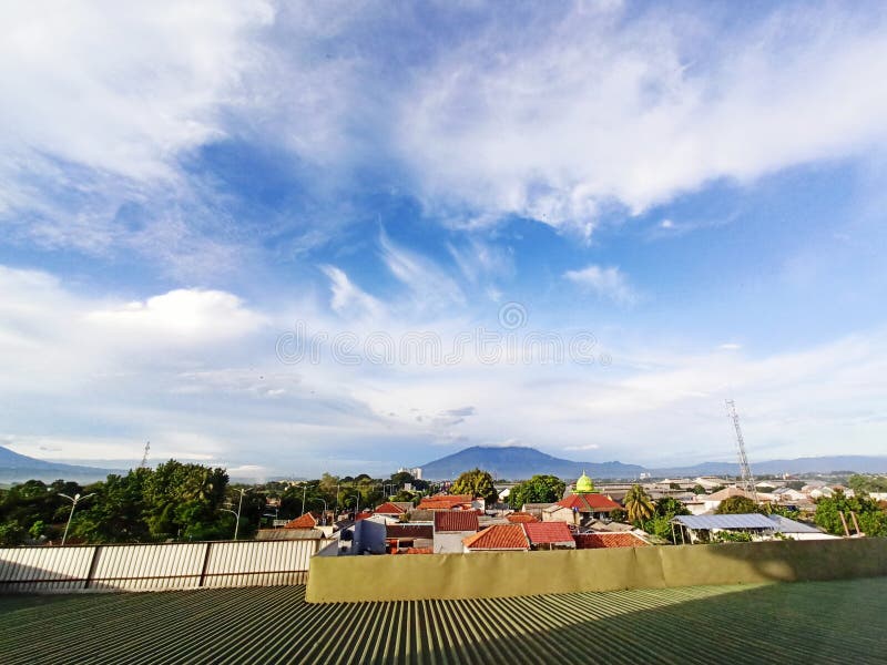 A Beautiful Sight from Window in the Morning with Blue Sky Stock Photo ...