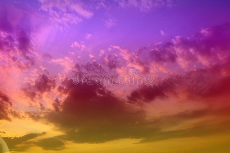 Amazing Bright with Sun Rays Clouds in the Sky for Using in Design As ...