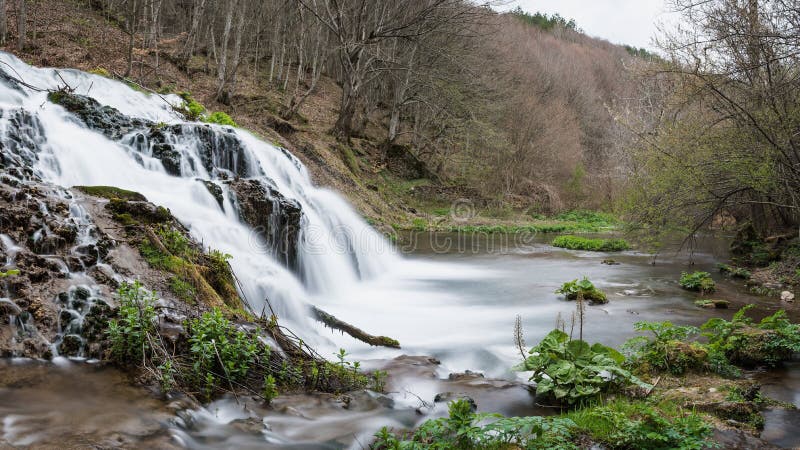 Wonderful Waterfall Dokuzak in Strandzha Mountains in Spring Stock ...