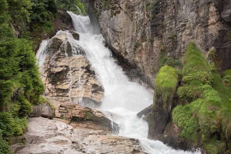 Wonderful Waterfall in the Forest Stock Image - Image of meadow, falls ...