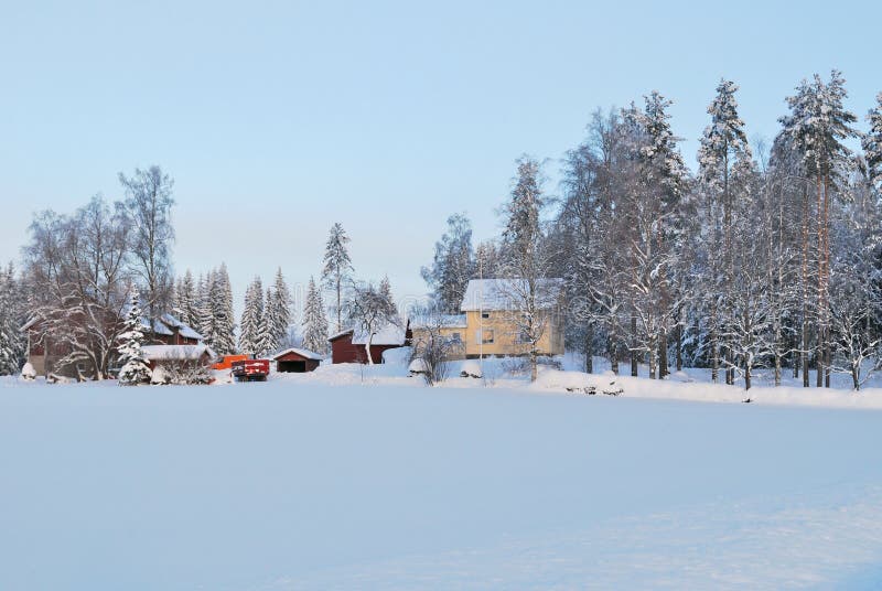 Wonderful Winter Morning in Finland Stock Photo - Image of cold ...