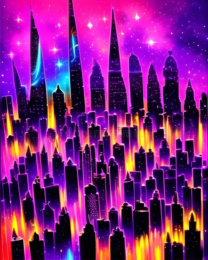 Starry city view stock illustration. Illustration of city - 293193611 Starry city view stock illustration. Illustration of city - 293193611