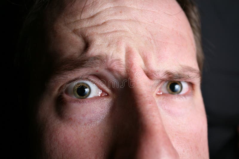Wondering eyes, closeup stock photo. Image of scary, questioning - 10421816