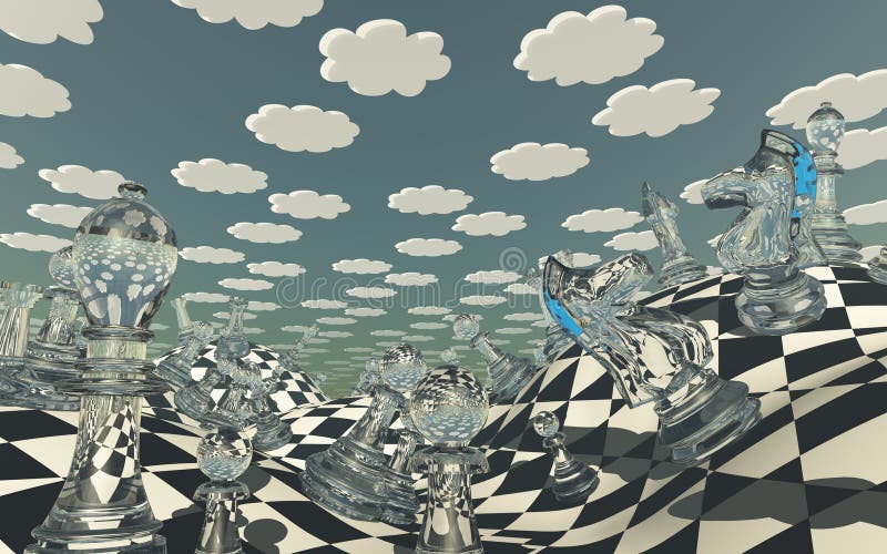 Strange chess competition stock illustration. Illustration of ...