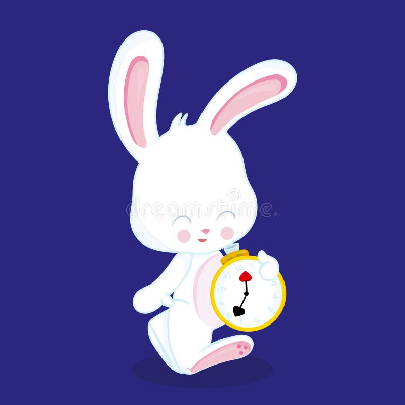 White Rabbit Clock Stock Illustrations – 361 White Rabbit Clock Stock ...