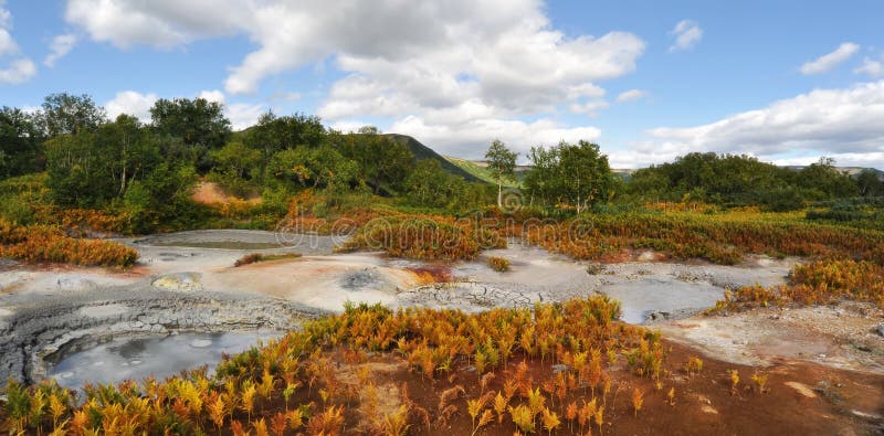 The Wonders of Kamchatka- Uzon Caldera Stock Image - Image of springs ...