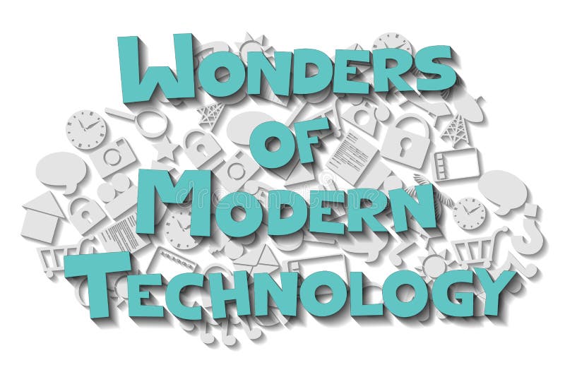 Wonders of Modern Technology Stock Vector - Illustration of vector ...