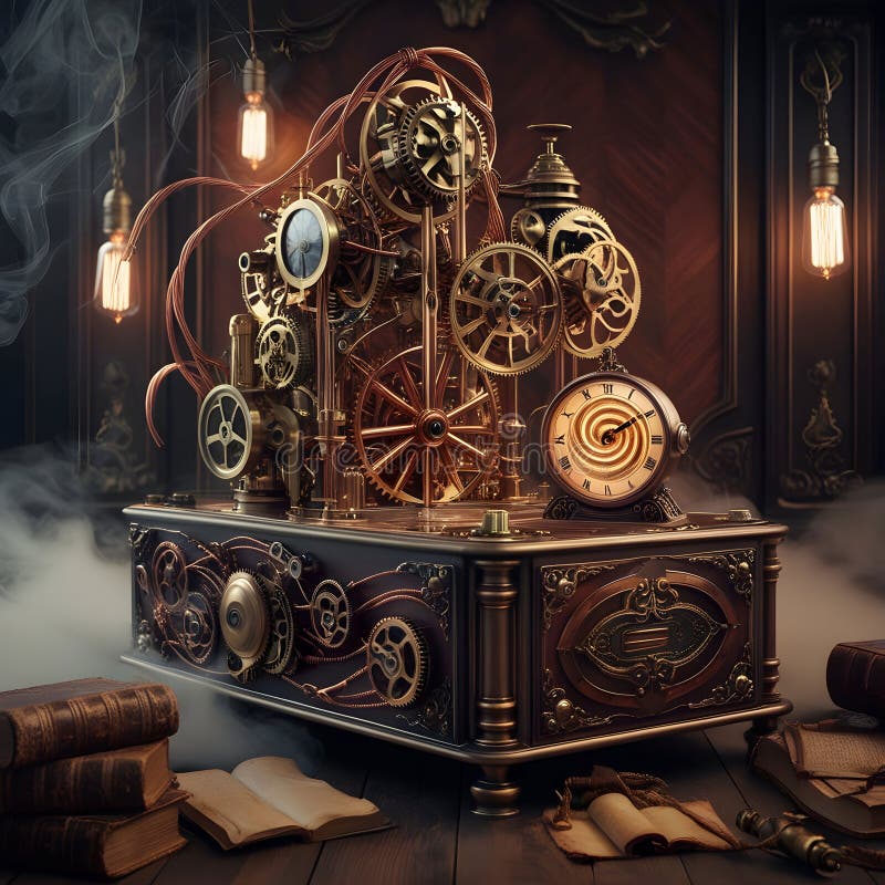 The Wonders of a Time Machine Where Past and Future Collide Stock ...