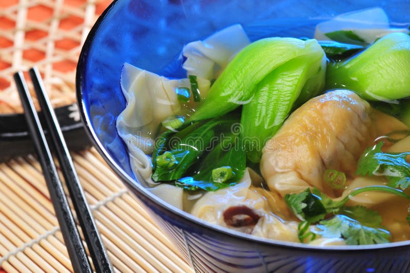 Wonton soup stock image. Image of style, cantonese, traditional - 34924905