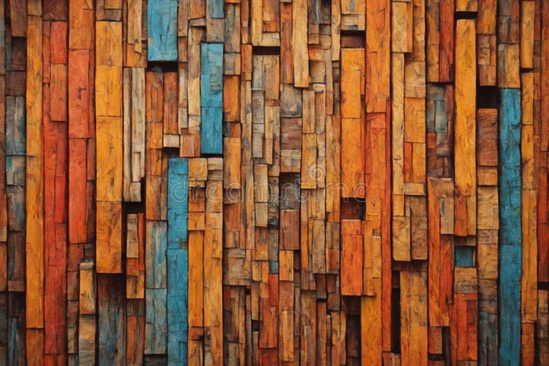 Wood Aged Art Architecture Texture Abstract Block Stack on the Wall for ...