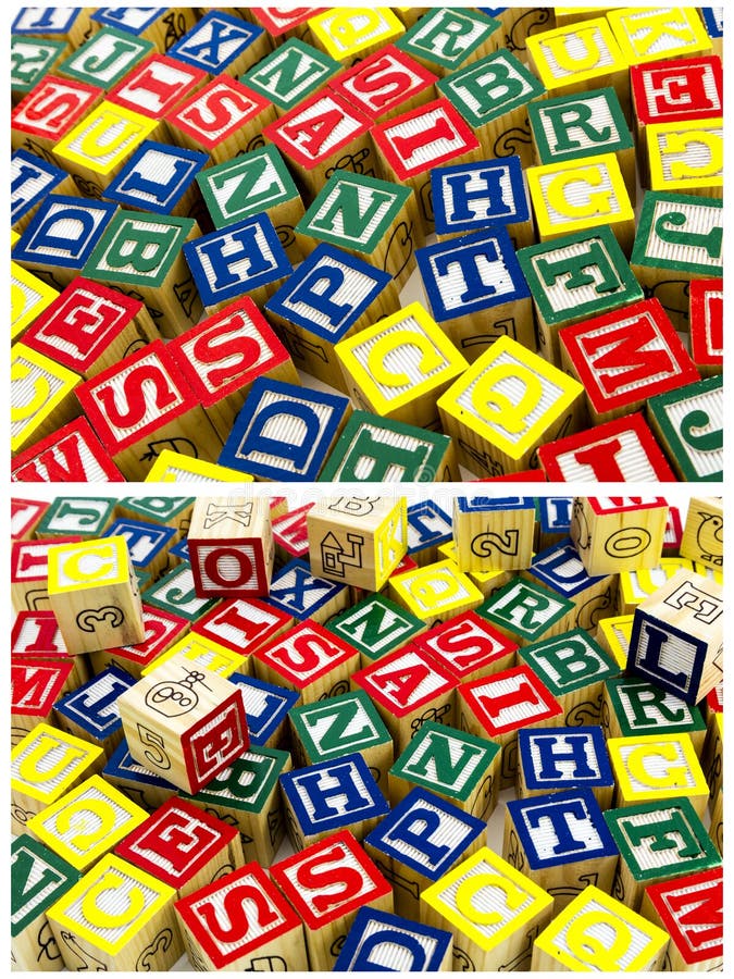 Wood Alphabet Blocks Random Pattern Stock Photo - Image of blocks, wood ...